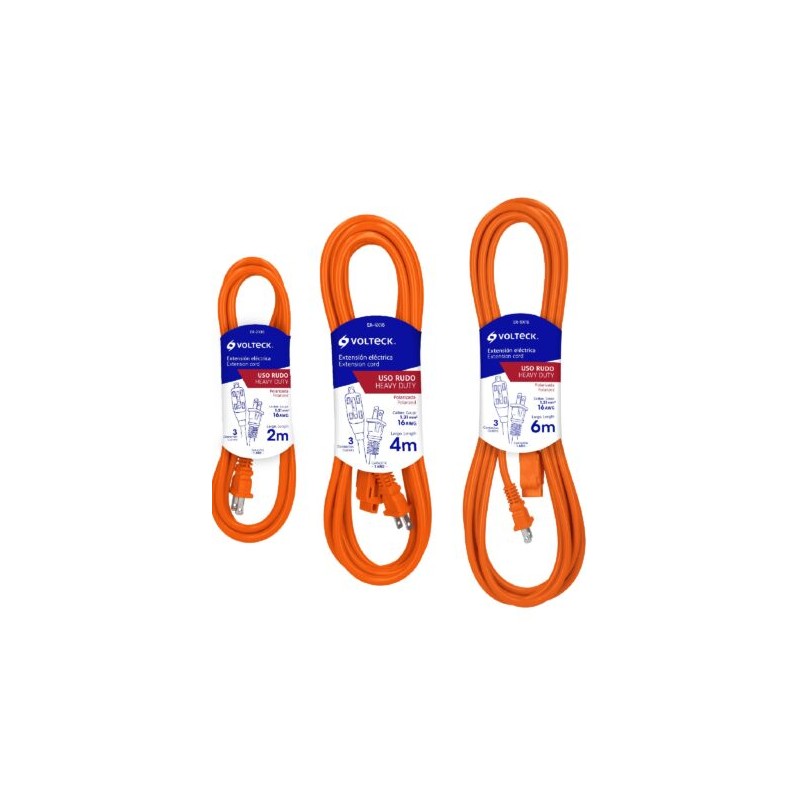 Extensiones de uso rudo, calibre 16